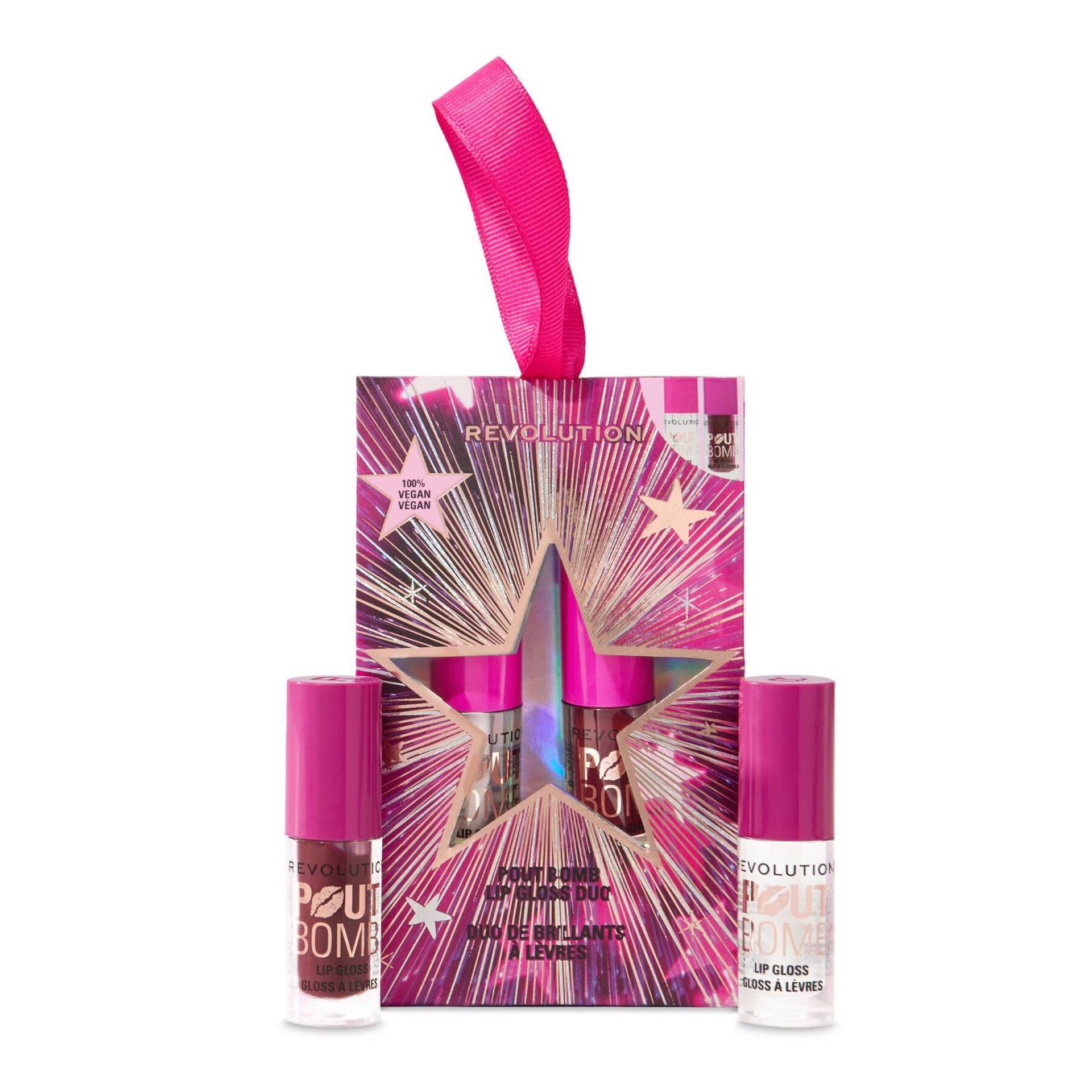 Pout Bomb Plumping Mini Lip Gloss Set 2 Makeup Revolution | Wells