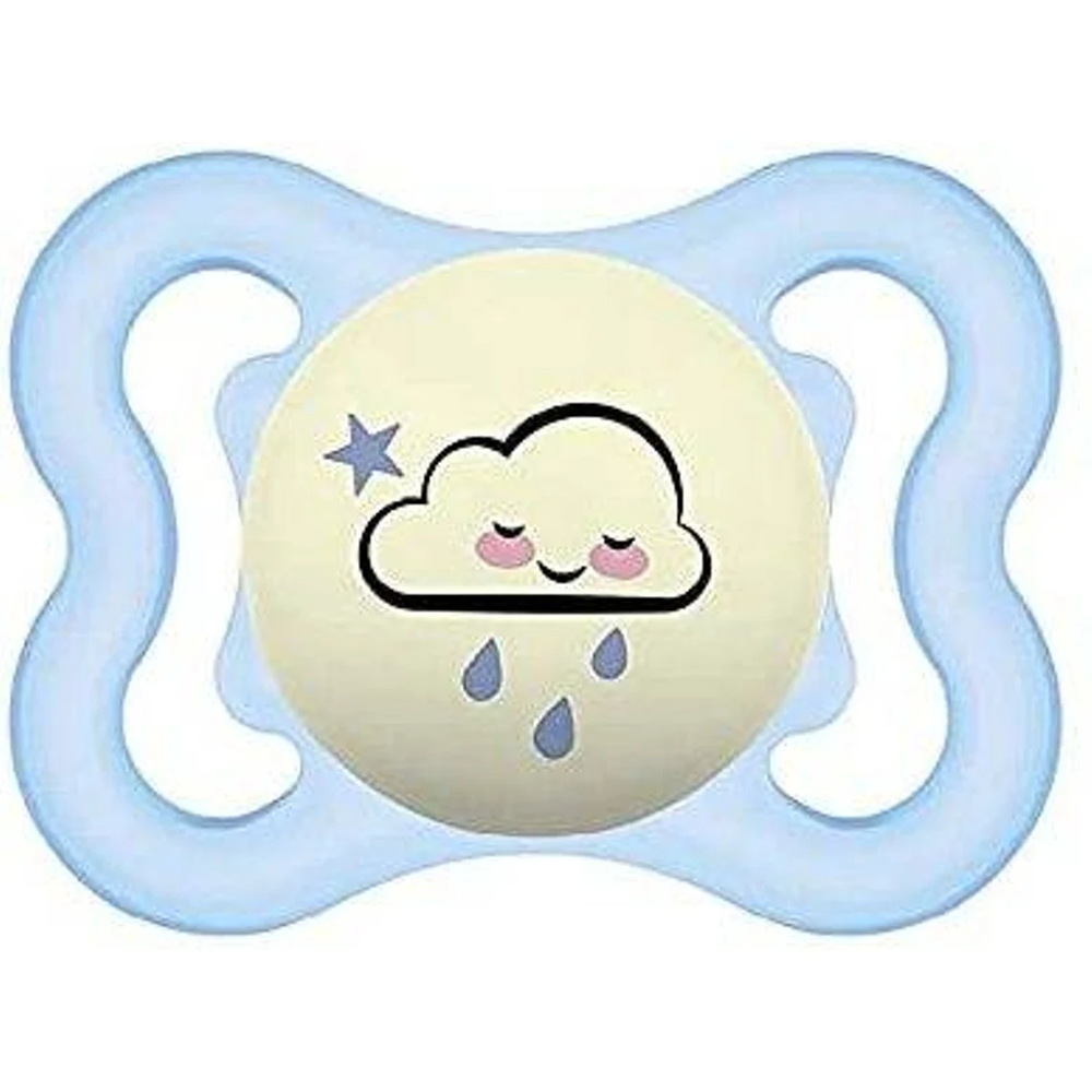 Chucha Supreme Night 2-6m Silicone Azul Mam | Wells