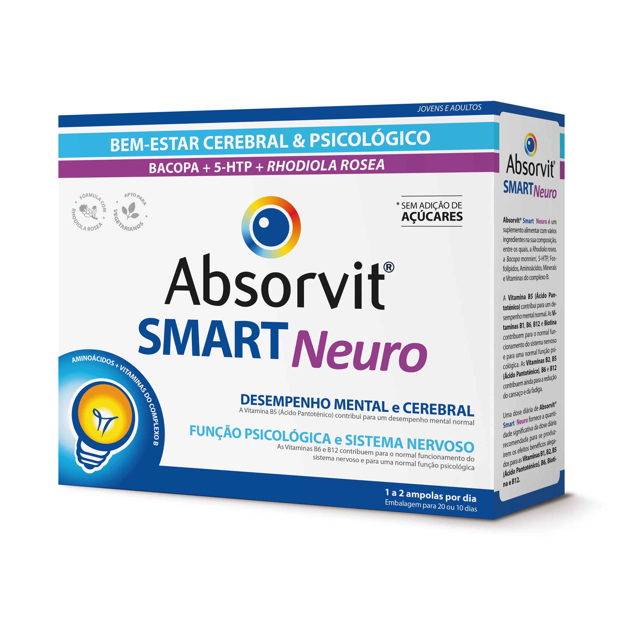 Suplemento Bem-Estar Cerebral Smart Neuro Absorvit | Wells