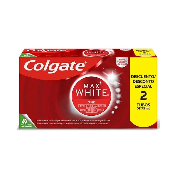 Pack Pasta Dentífrica Branqueadora Max White Colgate | Wells