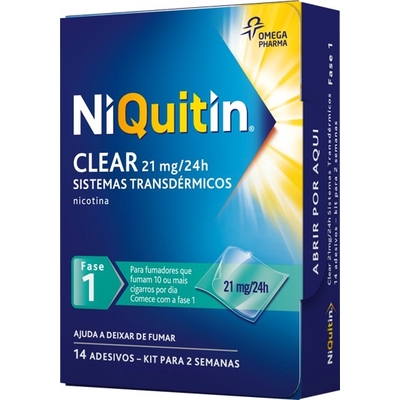 Niquitin Clear Adesivos Nicotina 21 mg Fase 1 Niquitin | Wells