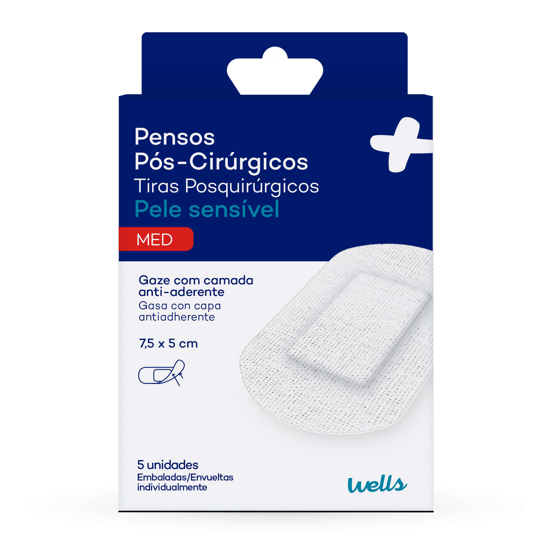 Pensos Pós-Cirúrgicos Pele Sensível Wells | Wells