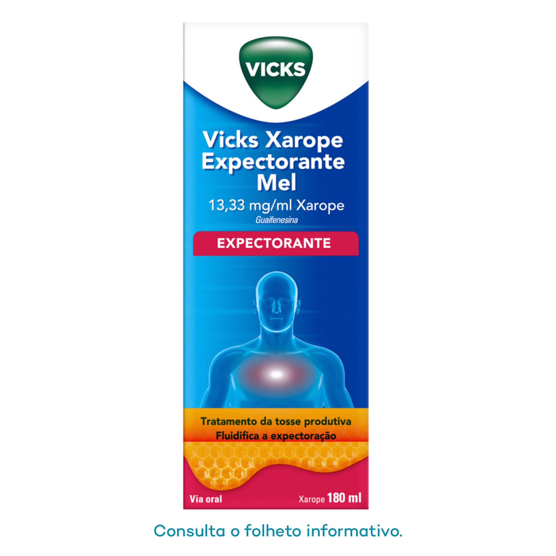 Vicks Xarope Expectorante de Mel 13,33 mg/ml Vicks | Wells