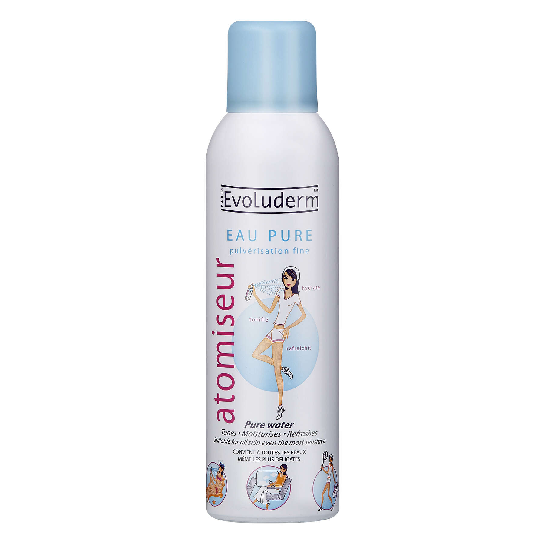 Spray de Água Refrescante Hidratante Eau Pure Evoluderm | Wells