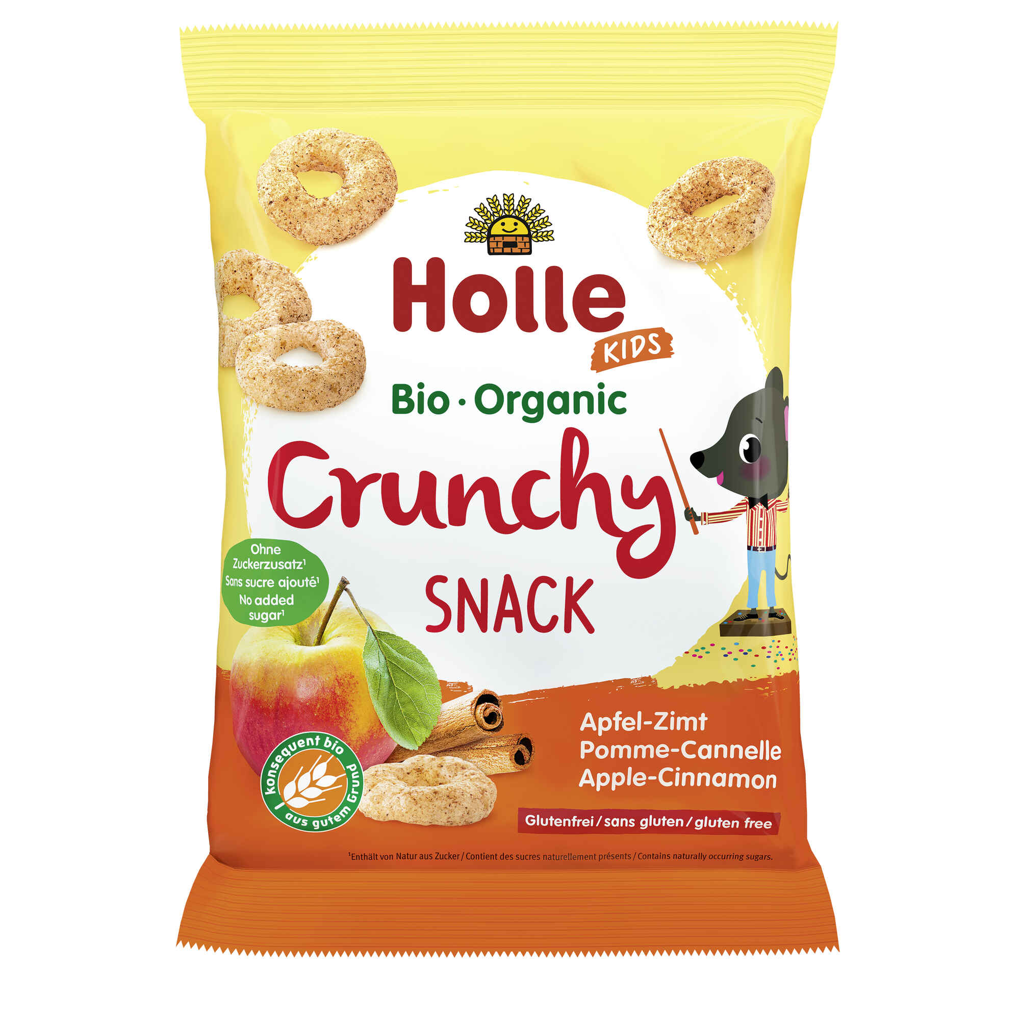 Snack Crocante Biológico com Maçã e Canela Holle | Wells