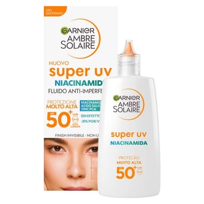 Protetor Solar Rosto Fluído Super UV FPS50+ Garnier Ambre Solaire | Wells