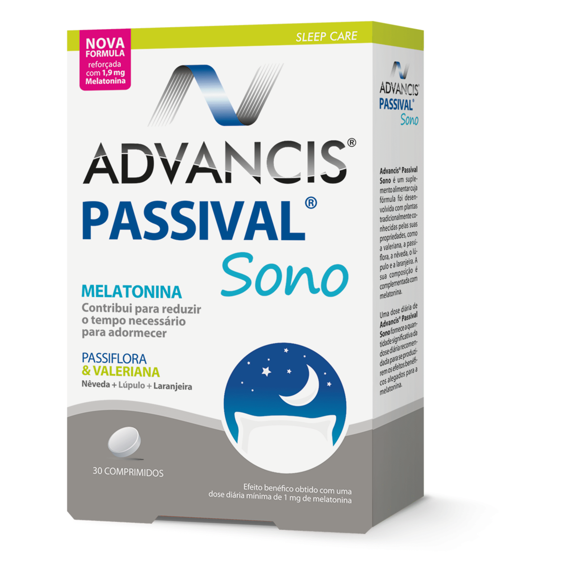 Suplemento Alimentar Melatonina Passival Sono Advancis | Wells