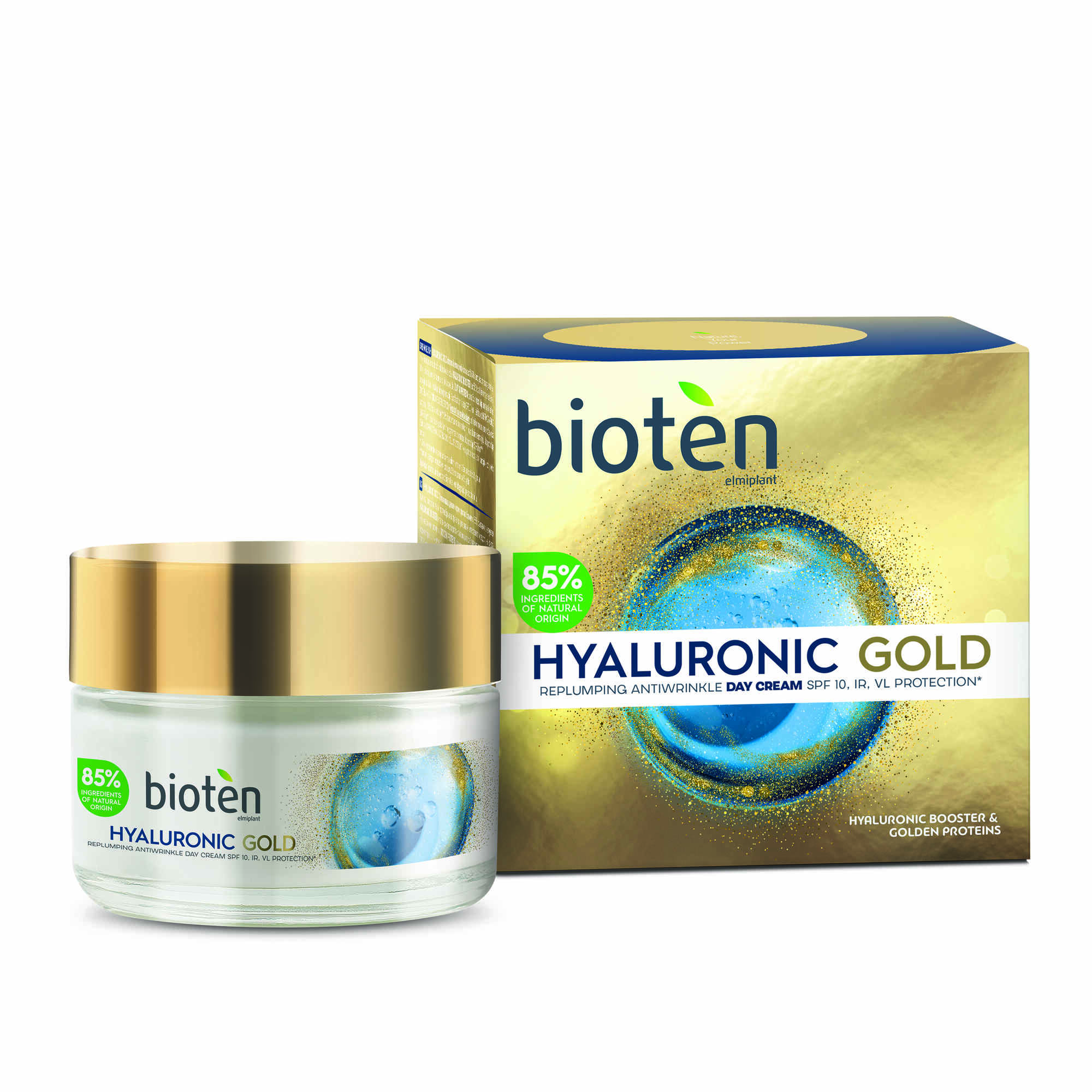Creme Rosto Dia Antirrugas Hyaluronic Gold Bioten | Wells