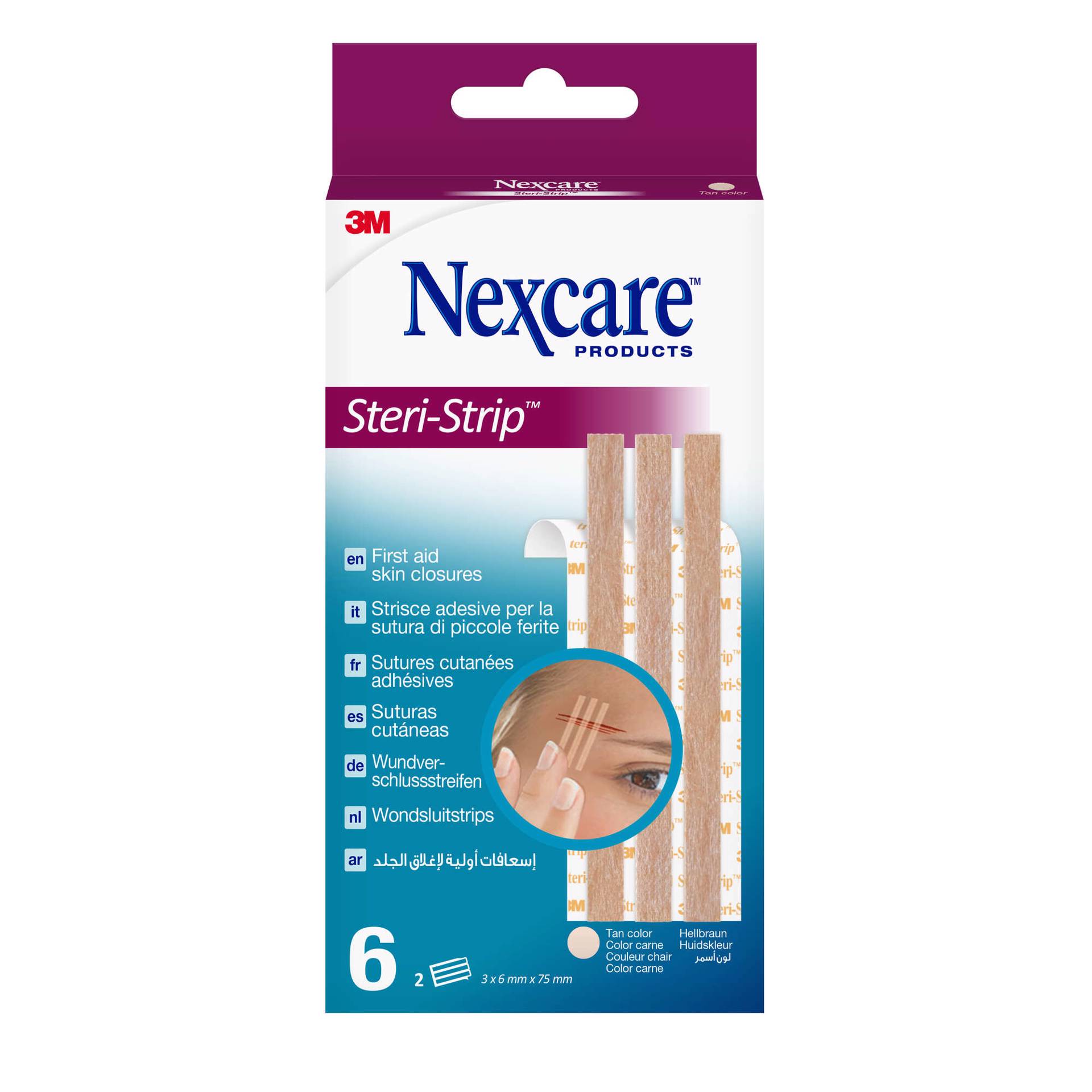 Pensos de Suturas 75 mm x 6 mm Steri Strips Nexcare | Wells