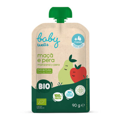 Puré Maçã e Pêra Bio Baby Wells | Wells