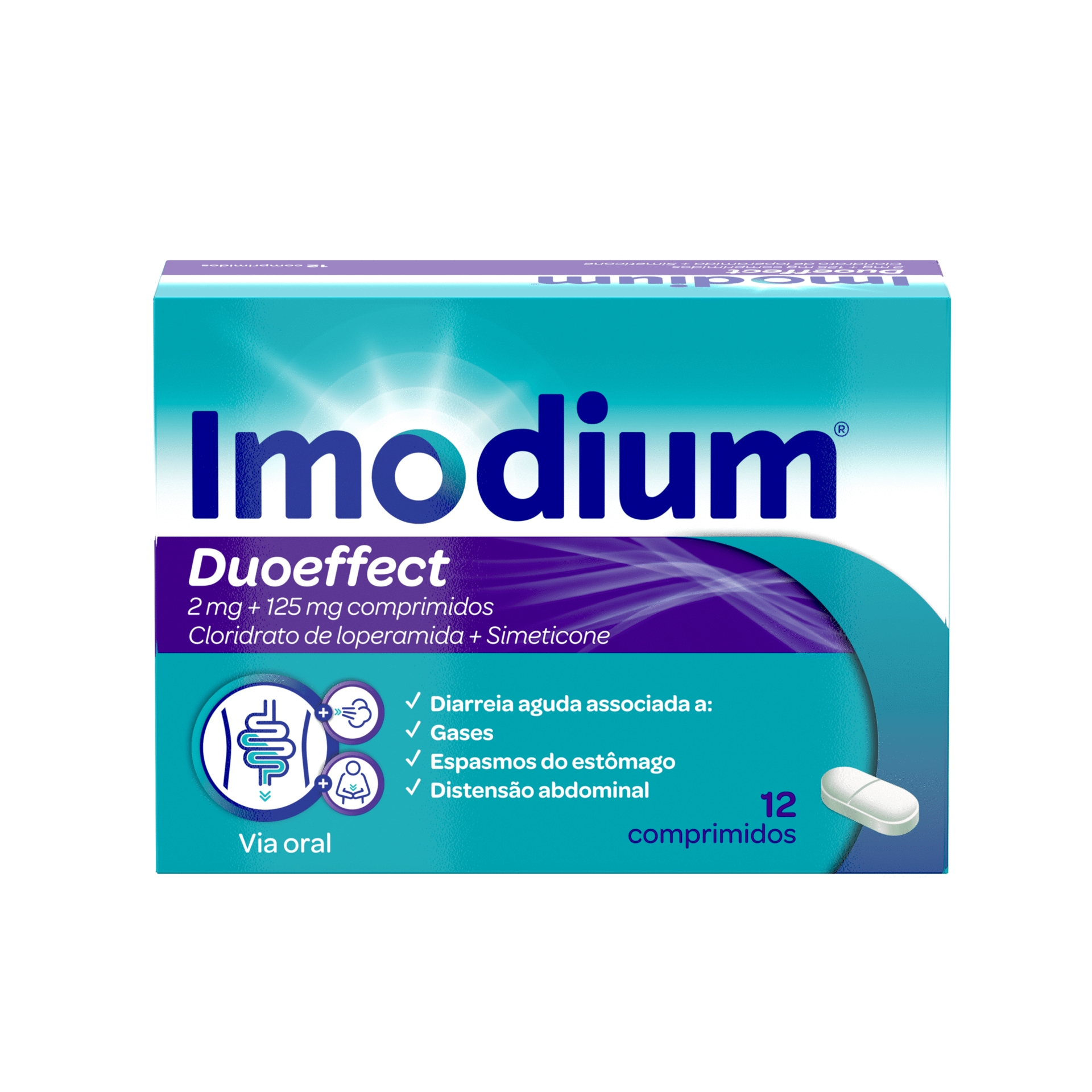 Imodium Duoeffect 2mg + 125mg Comprimidos Imodium | Wells