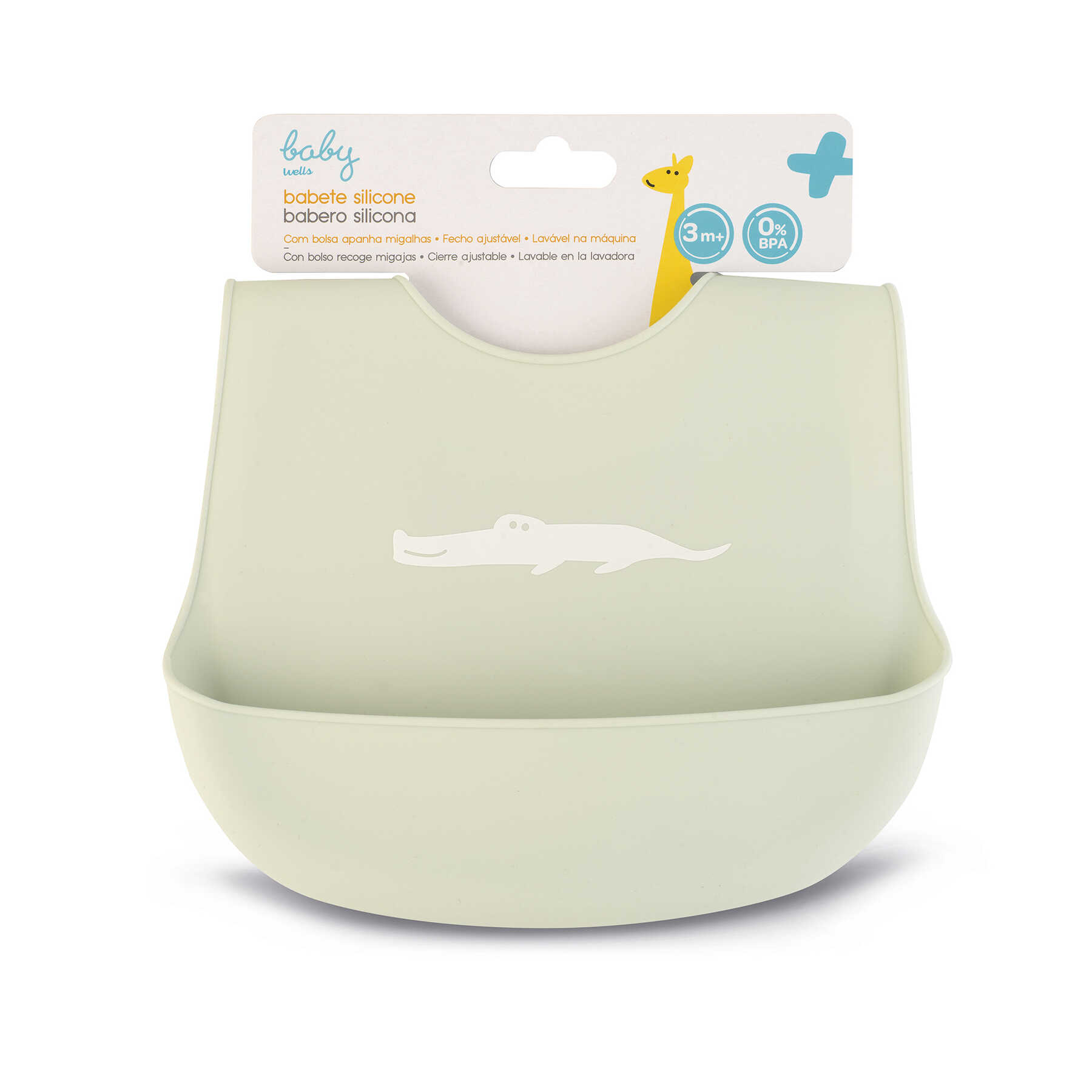 Babete Silicone Verde Baby Wells | Wells