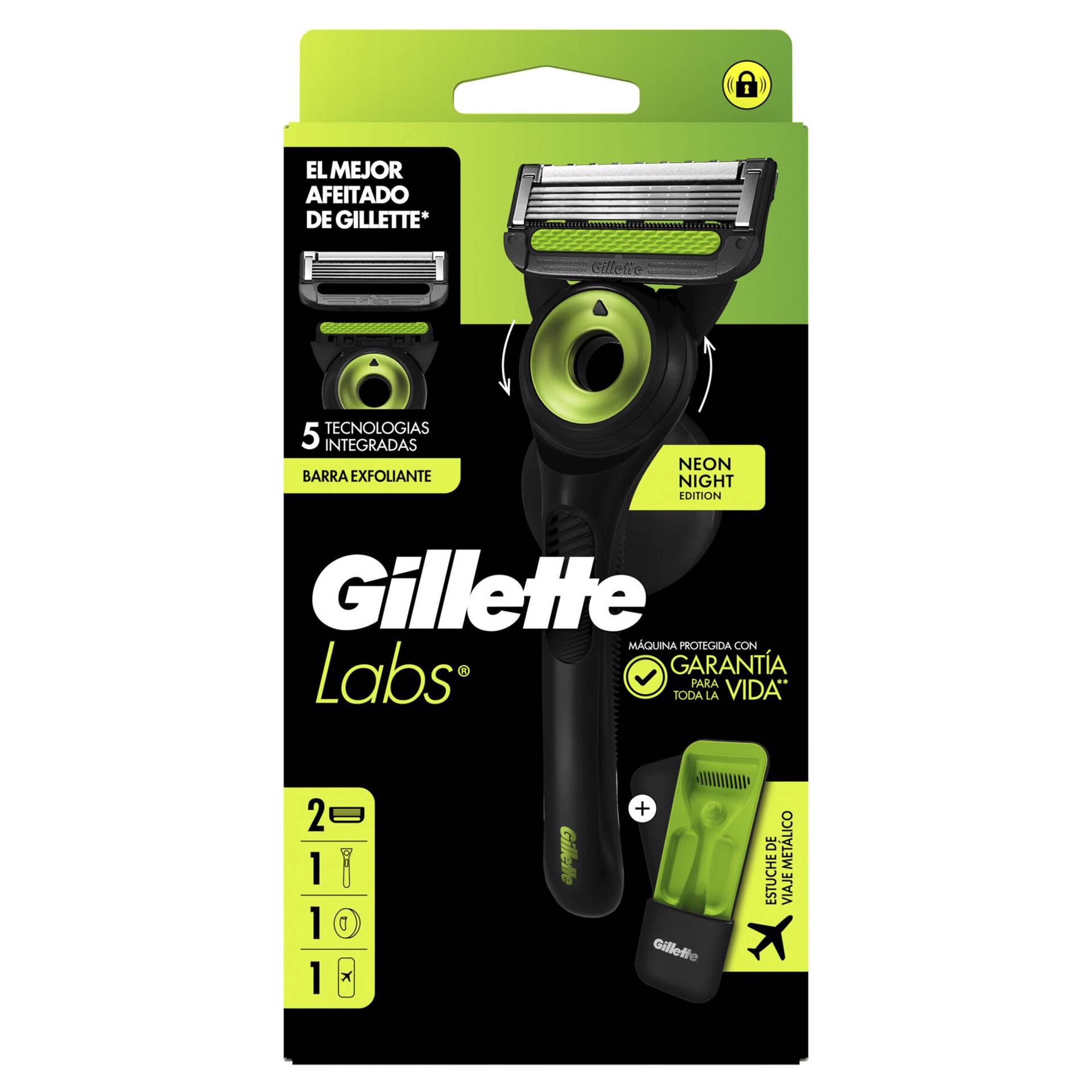 Pack Labs Neon Night 5 Tecnologias Gillette | Wells