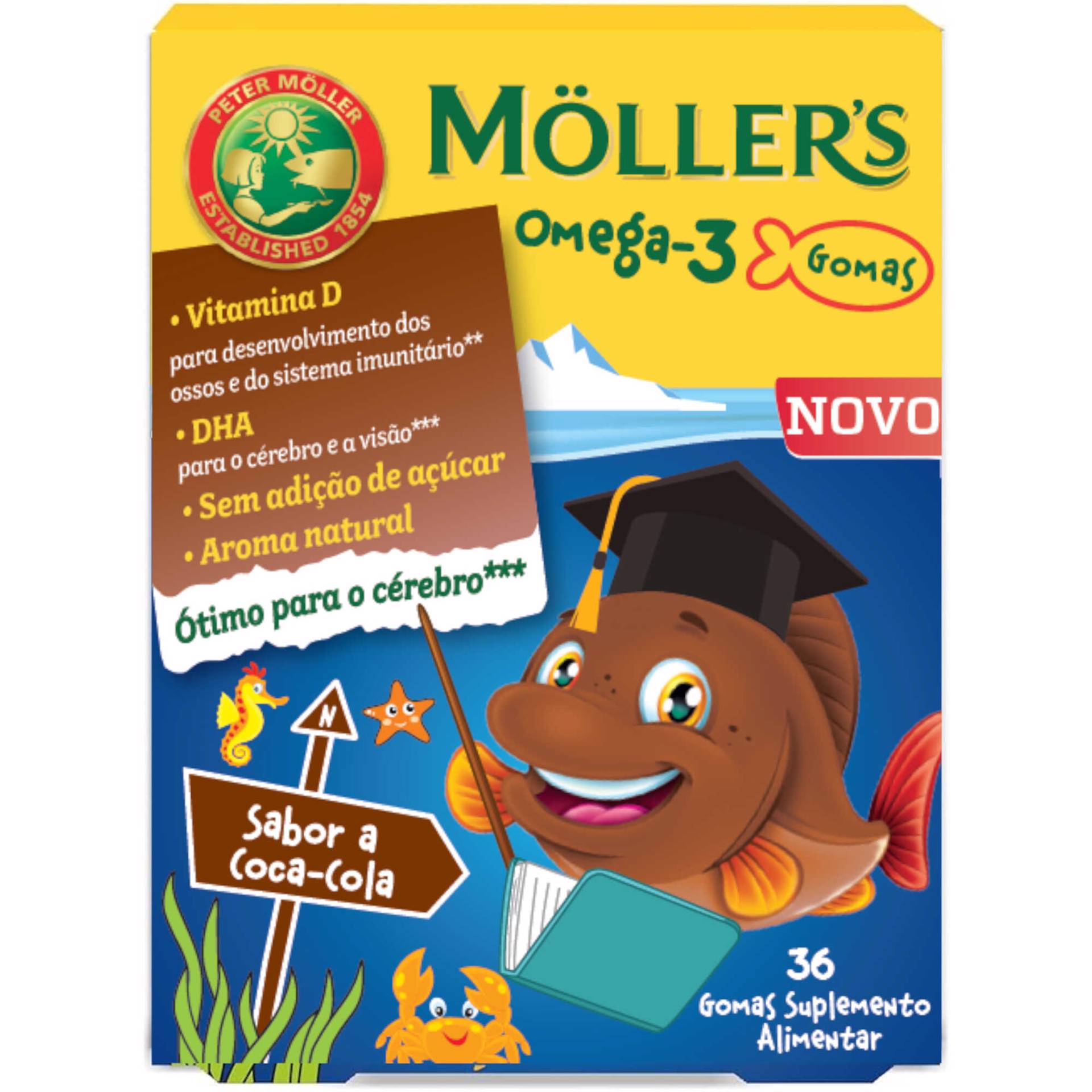 Suplemento Gomas Ómega 3 Coca Cola Criança Möller's | Wells