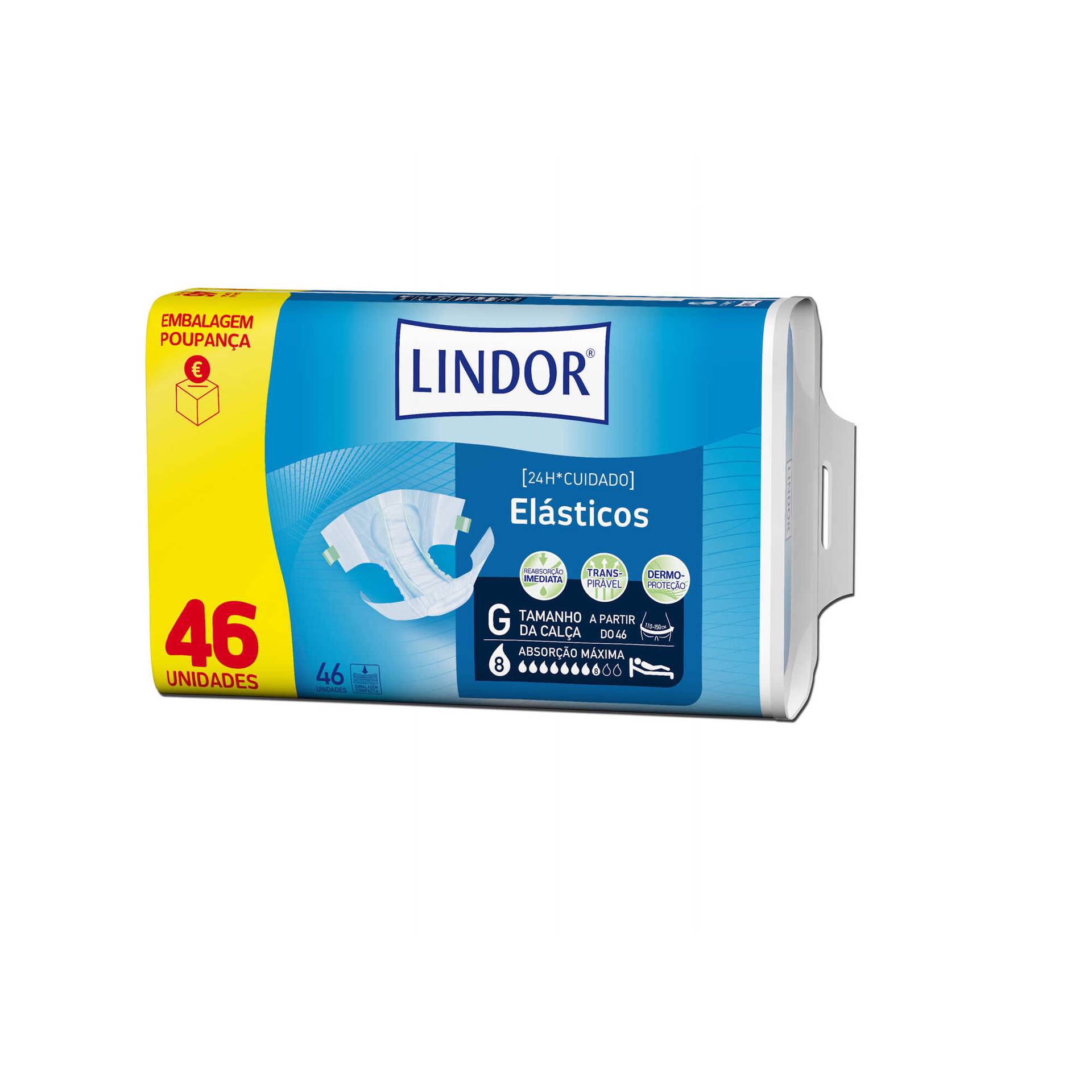 Fraldas Absorventes Elásticos Adultos Grande Lindor | Wells